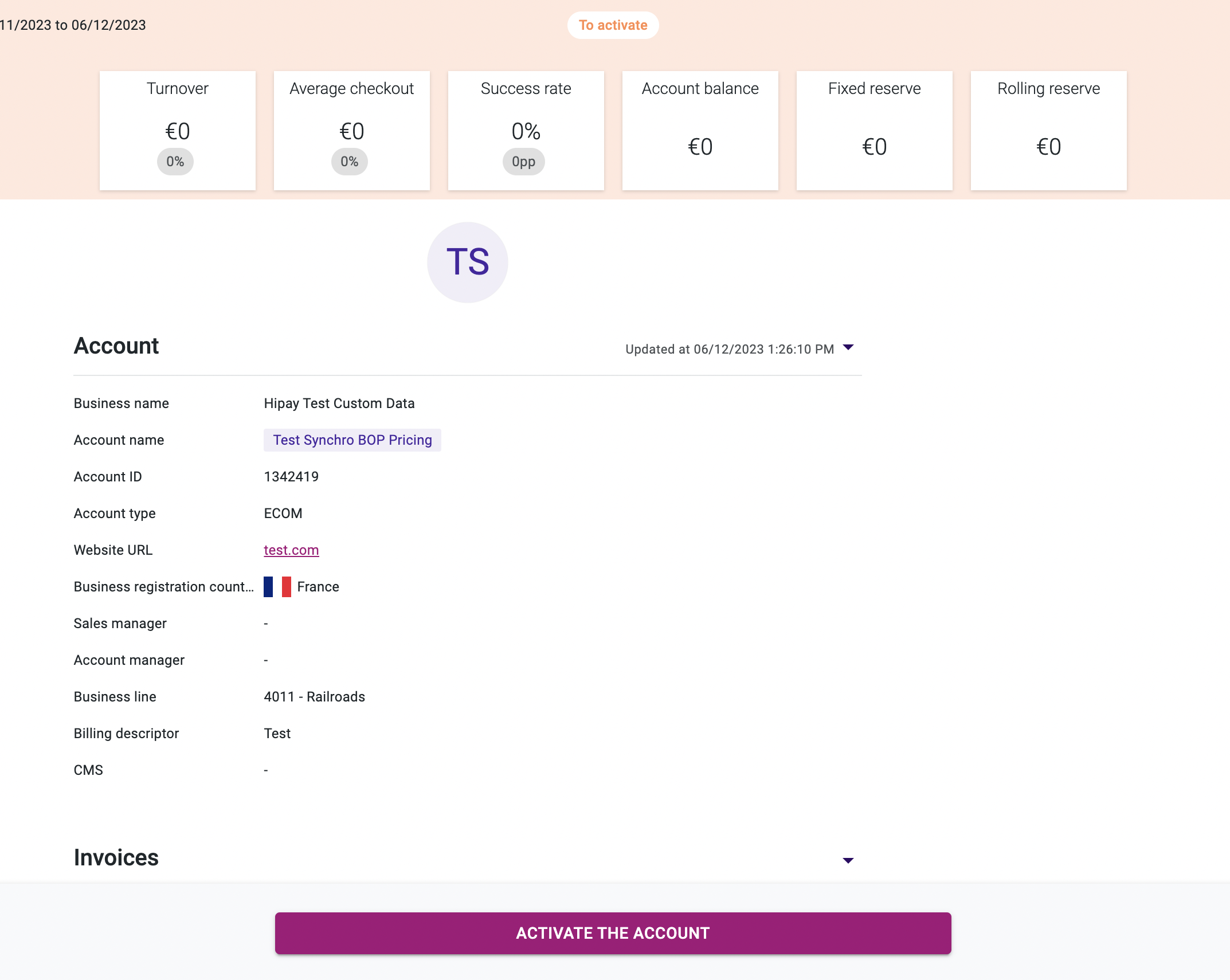Merchant account activation – HiPay Support Center