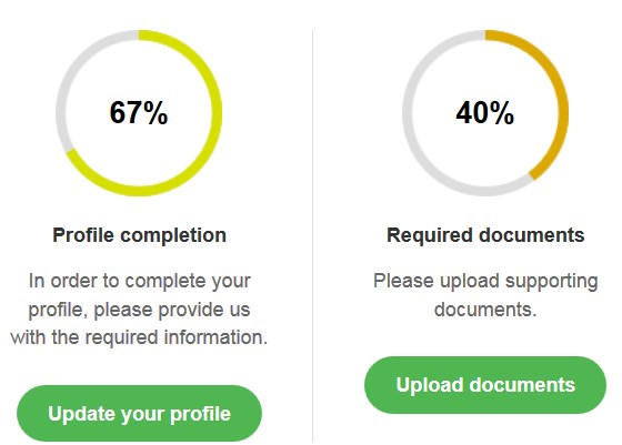 Checking your account information and profile completion – Centro de ...